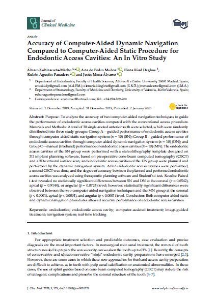 Navident Surgical Navigation Scientific Evidence