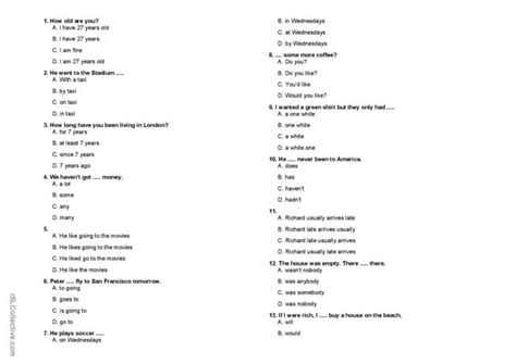 English Grammar Test With Explanation Free Math Worksheet Printable