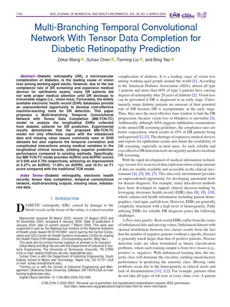 Multi Branching Temporal Convolutional Network With Tensor Data