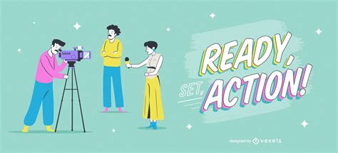 Ready Set Action Slider Design Vector Download