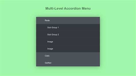 Multi Level Accordion Menu