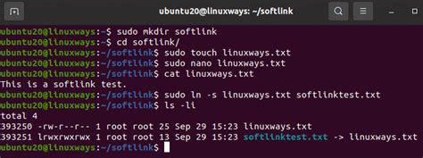 hardlink and softlink in linux uses and examples linuxways