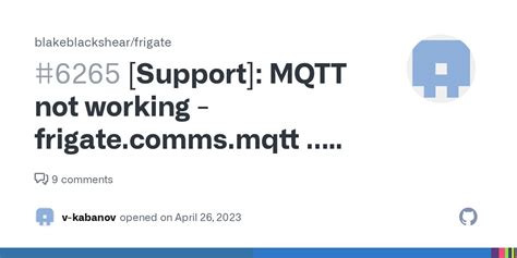 Support MQTT Not Working Frigate Comms Mqtt Unable To Publish