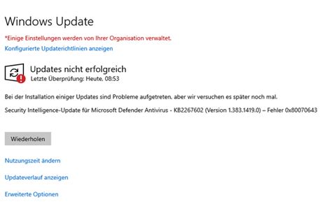 Defender Update Kb2267602 V138314000 And Above Drops Install Error