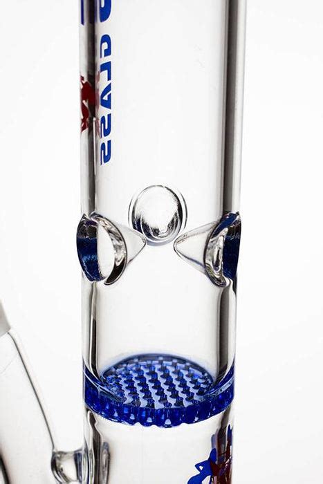 10 Dual Flat Honeycomb Diffuser Glass Bongs — Bong Outlet Canada