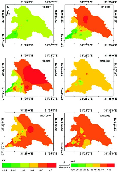 Groundwater Quality Indices For 1997 2019 Kr And Mar Download