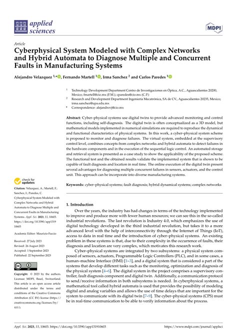 pdf cyberphysical system modeled with complex networks and hybrid