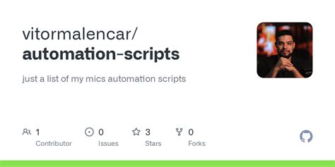 GitHub Vitormalencar Automation Scripts Just A List Of My Mics Automation Scripts