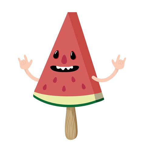 Slice Watermelon Cartoon Character Vector 9844042 Vector Art At Vecteezy