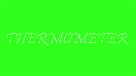 Thermometer Text Animation Writing Up Style In 4k 30 Fps Stock Video