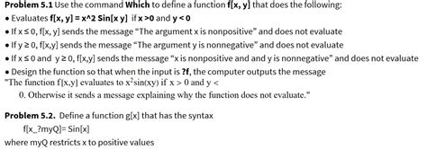 Solved Use Wolfram Mathematica To Solve The Question And