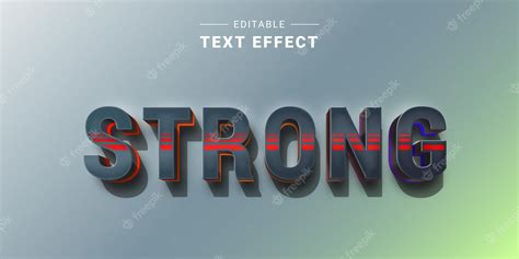 Premium Vector Editable 3d Trendy Text Effect