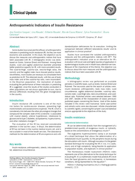 4 2009 Anthropometric Indicators Of Insulin Resistance Pdf Abdominal Obesity Adipose Tissue