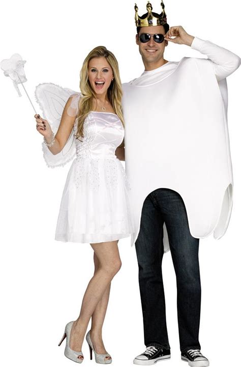 Tooth Fairy And Tooth Adult Couples Costume Discount Party Supplies