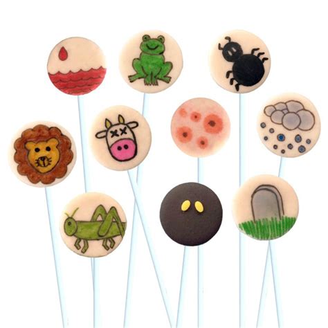 Passover Ten Plagues Marzipan Candy Lollipops T Marzipops