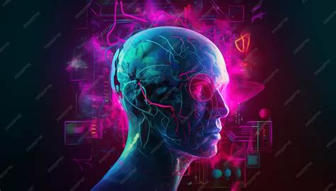 Premium Ai Image Artificial Intelligence A Humanoid Cyber Human With A Neural Network Thinks