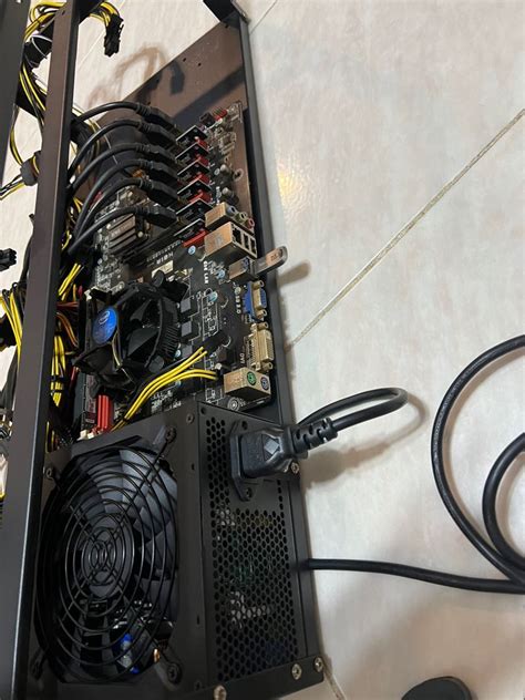 6 Gpu Mining Rig Rack Cable Psu And Motherboard Included Computers
