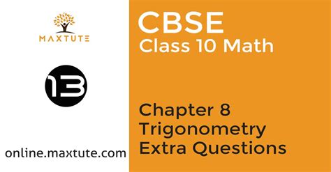 Cbse Class 10 Trigonometry Extra Questions With Solution Q13