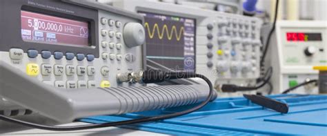 Power Supplies And Electronic Measuring Devices In The Laboratory Stock Photo Image Of