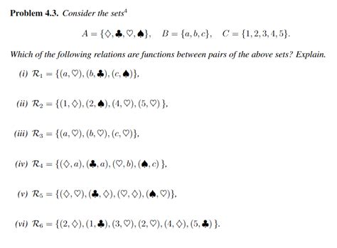 Solved Problem Consider The Sets A B Chegg