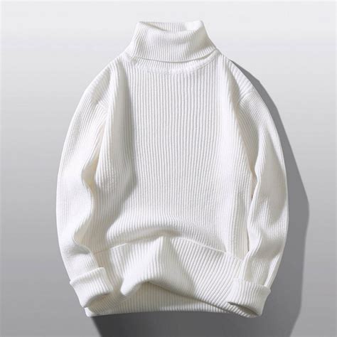 Mens Fashion Thermal Mock Turtleneck Knit Long Sleeve T Shirts Casual
