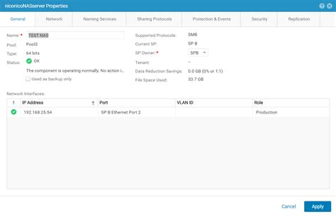Dell Unity Creating A Proxy Nas Server Name That Contains Spaces Fails User Correctable