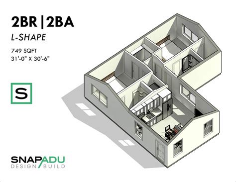 2 Bedroom Adu Floor Plans For Accessory Dwelling Units