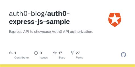 GitHub Auth0 Blog Auth0 Express Js Sample Express API To Showcase