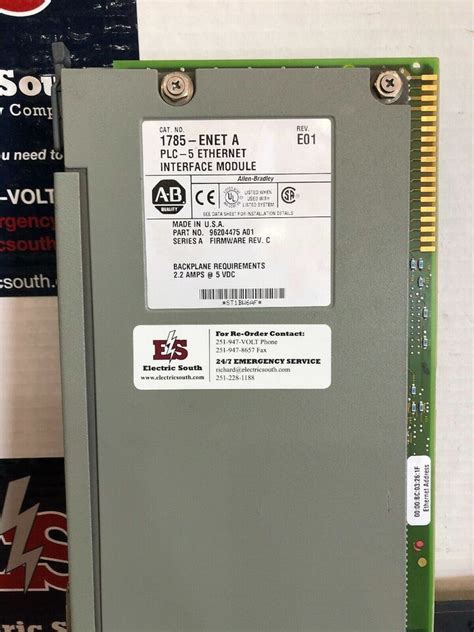 Allen Bradley Interface Module Plc 5 Ethernet 1785 Enet Ser A Rev E01 Ebay