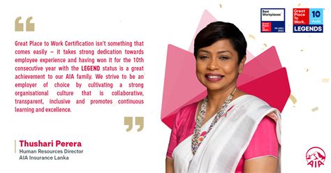 Aia Sri Lanka Our Human Resources Director Thushari Facebook