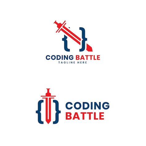 Premium Vector Coding Battle Logo Design For Computer Programming Uses