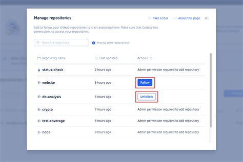 Managing Repositories Codacy Docs