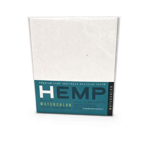 Hemp Heritage® Watercolor Paper Art Pack Medium 85″ X 11″ Upcyx