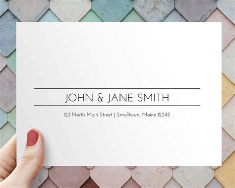 Printable Envelope Address Template Bundle Clean And Modern Etsy