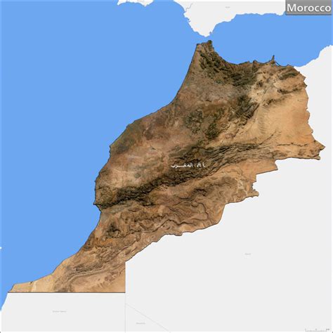 Morocco Terrain Topography Elevation Dem Geography Landscape Map 3d