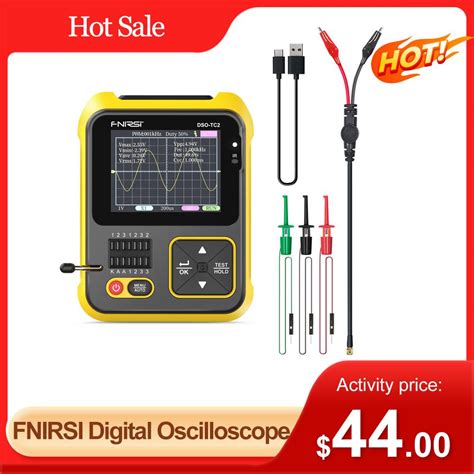 Fnirsi 2 In 1 Digital Oscilloscope Portable 200khz Bandwidth Transistor Tester Pwm Square Waves