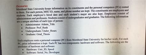 Solved Create An Eerd Using Generalization Specialization