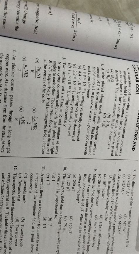 A Current Flows In A Conductor 1 I Filo