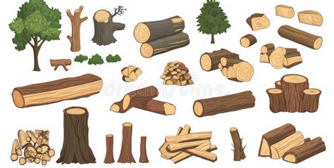 A Collection Of Isolated Modern Illustration Icons Including Tree
