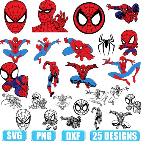 Mega Spiderman Svg Bundle Spiderman Png Svg Spiderman Clip Inspire