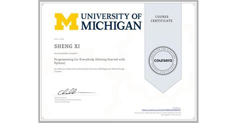 Xi Sheng 奚胜 On Linkedin Completion Certificate For Programming For Everybody Getting
