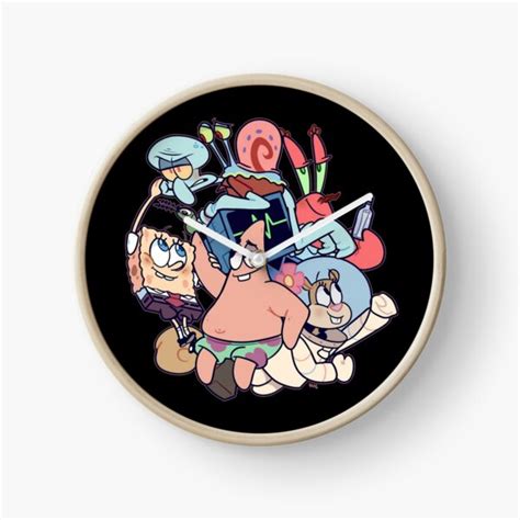 Spongebob Squarepants Clock By Lewisbradford Redbubble