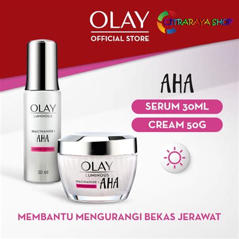 Jual Olay Luminous Niacinamide Aha Face Cream Moisturizer 50g Super