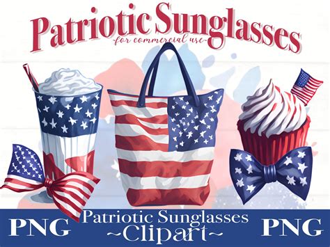 Patriotic Sunglasses Png American Flag Clipart 4th Of July Sunglasses