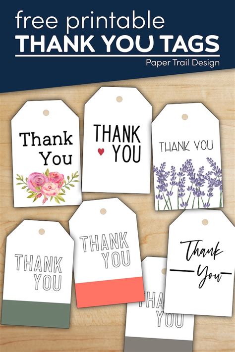 Thank You Tags Printable Templates