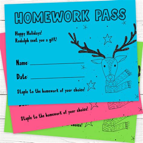 Free Printable Homework Pass Free Printables