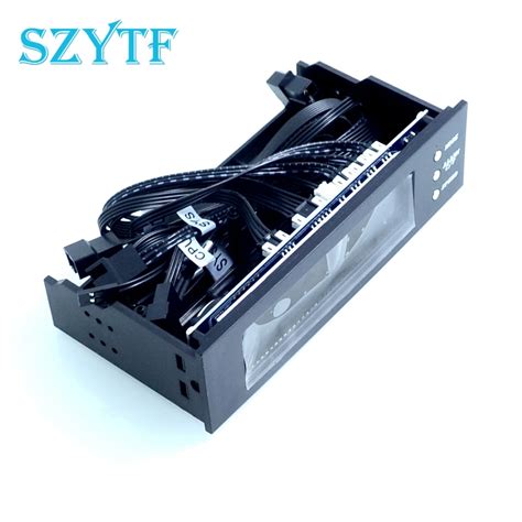 Inch V PC Computer Fan Controller Fan Speed Controller Temperature Sensor LCD Digital