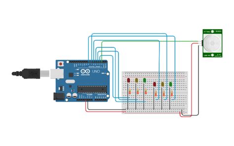 Circuit Design Traffic Light Controller Tinkercad