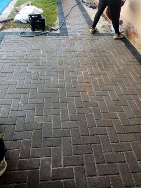 Rectagular Block Pavers 200mm X 100 X 60mm Hydraulic Press Black 50pcs M2 Iconic Concrete