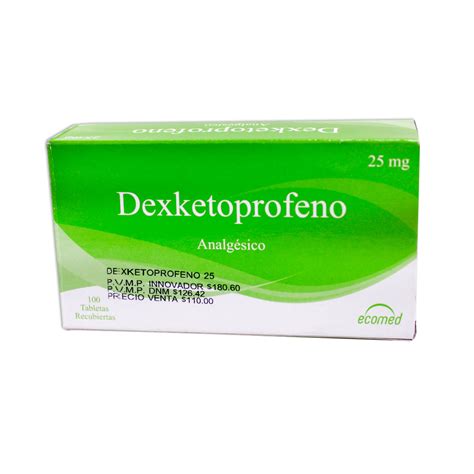Dexketoprofeno Ecomed 25mg X 100 Tabletas Siman El Salvador